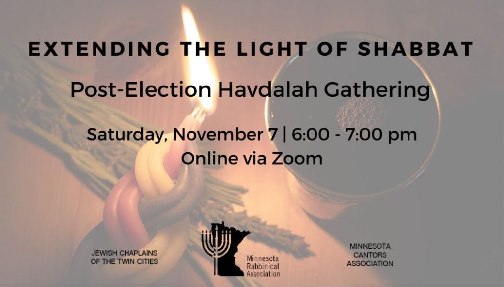 Extending The Light Of Shabbat | Post Election Havdalah Gathering ...